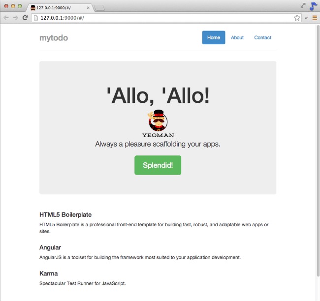 用Yeoman构建AngularJS项目